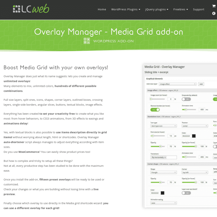 Media Grid Overlay Manager Add-On v1.55 | GPL Vault