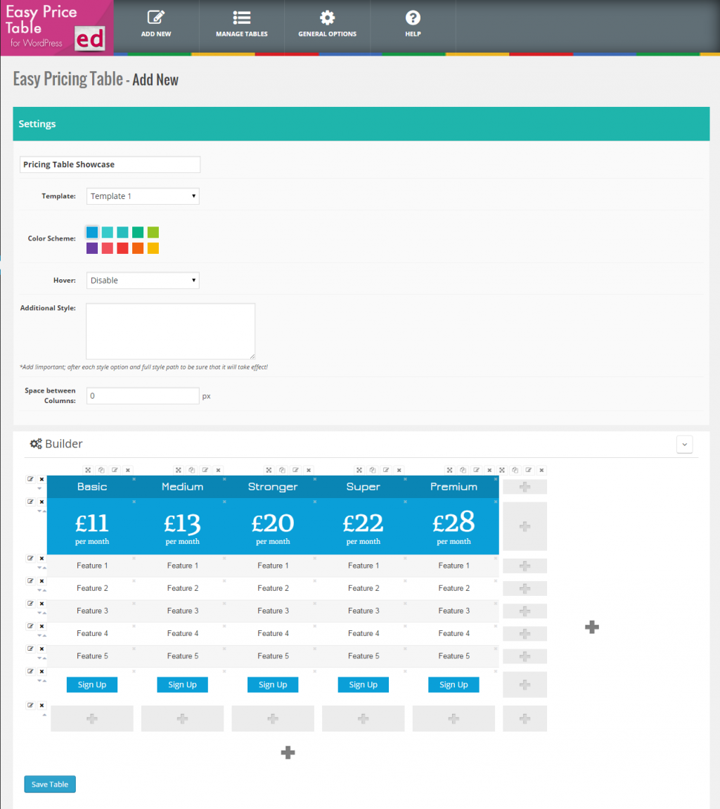 Visual Composer Easy Tables v2.0.1 | GPL Vault