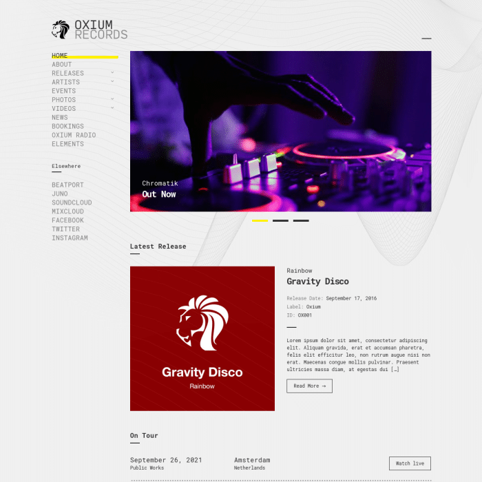 CSS Igniter Oxium Music WordPress Theme v1.3.2 | GPL Vault