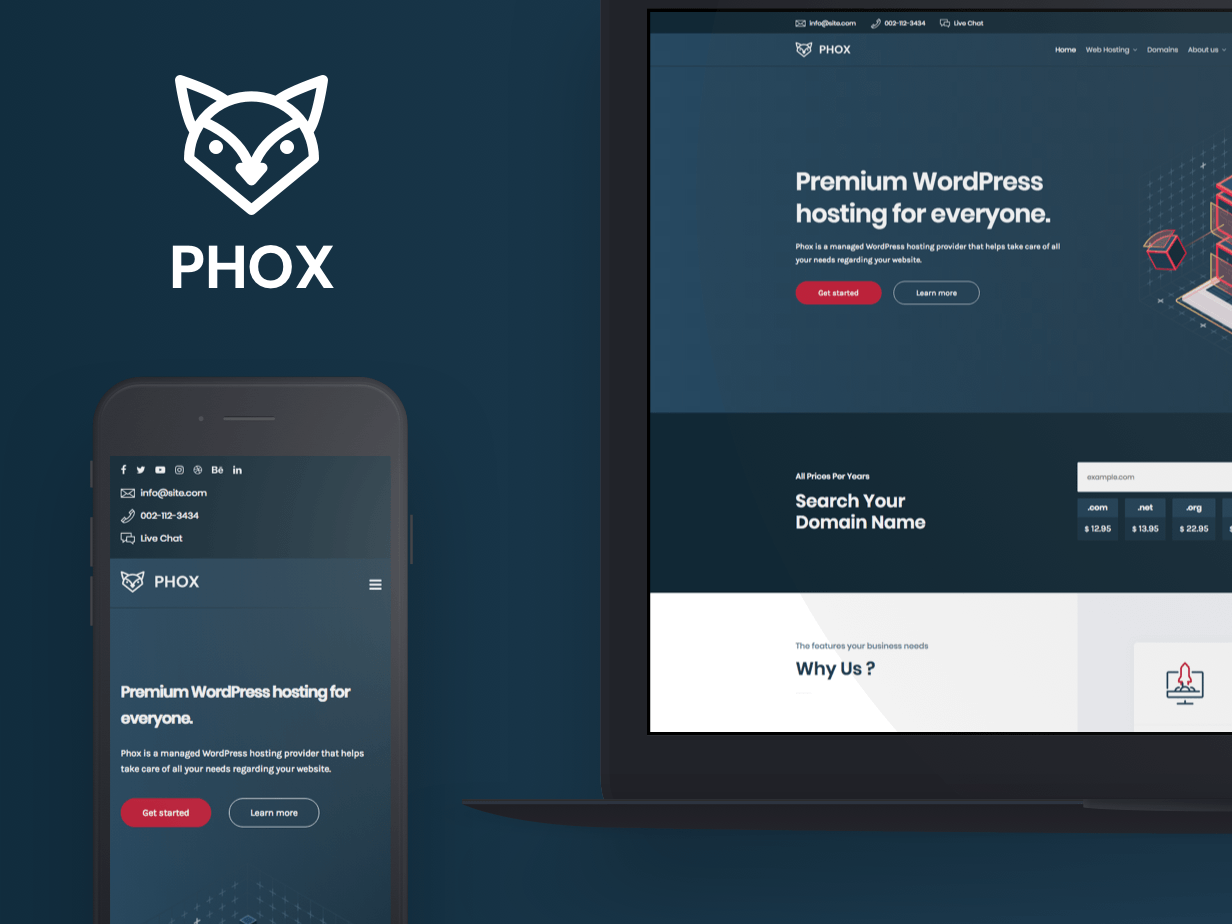 Phox - Hosting WHMCS Theme v1.7.0 | GPL Vault