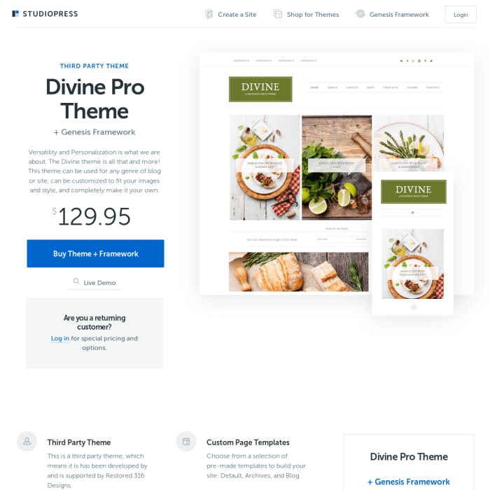 StudioPress Divine Pro WordPress Theme v1.0.7 | GPL Vault